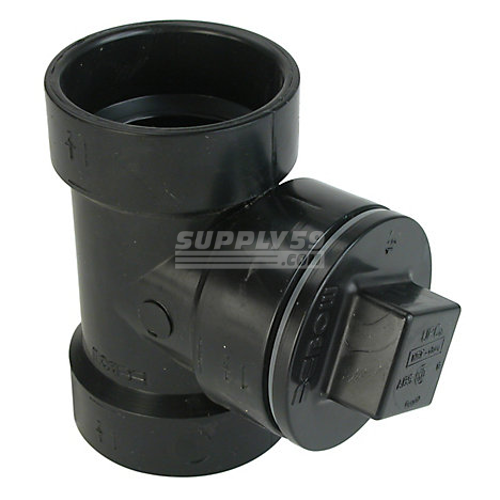 1-1/2″ Hub ABS Test Tee Cleanout with Plug – Supply59